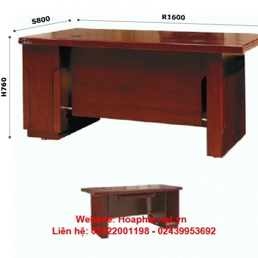 Bàn trưởng phòng ET1600T - Bàn làm việc văn phòng Hòa Phát